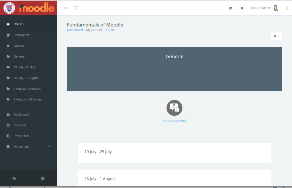 Quick Start Guide – Moodle @ Bilkent