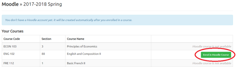 Enrol on Moodle Courses/Create Moodle Account via SRS – Moodle @ Bilkent