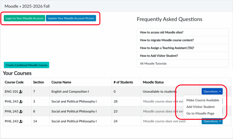 Create a Moodle Account/Course via AIRS/PREP – Moodle @ Bilkent